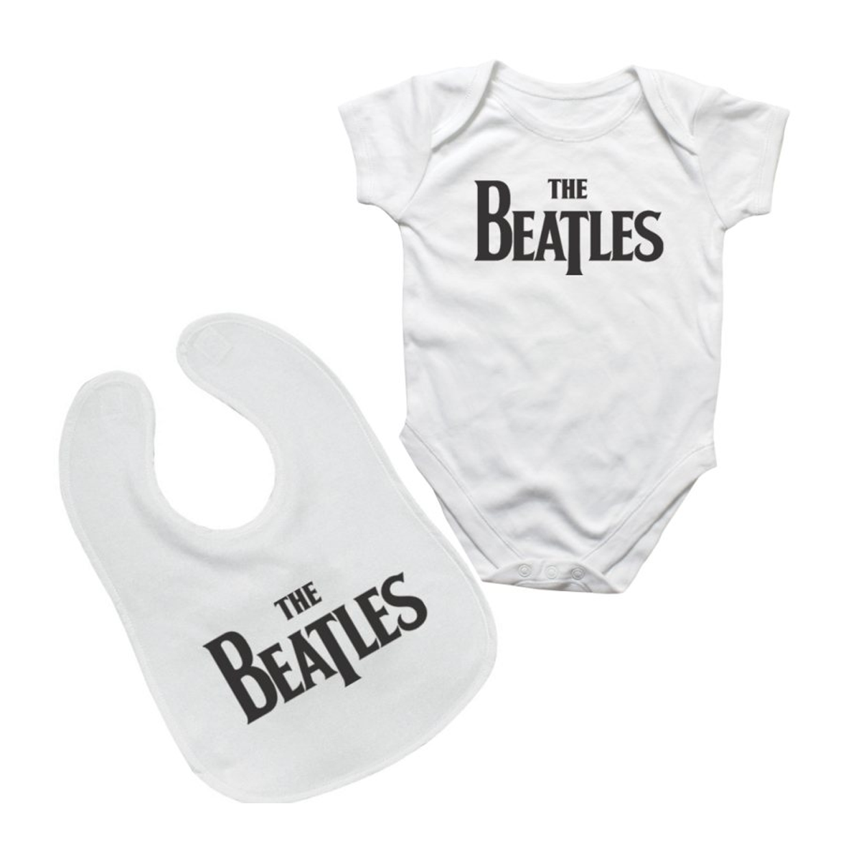 Beatles Logo Baby Body Suit & Bib Set - The Beatles